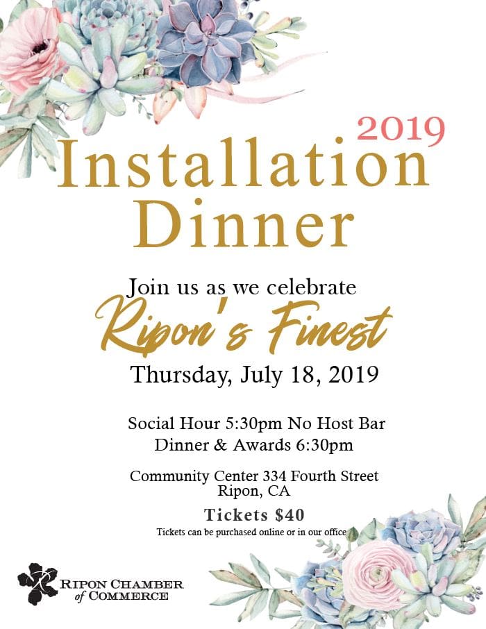 Installation & Awards Dinner | Ripon Chamber of Commerce