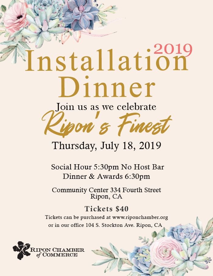 Installation & Awards Dinner | Ripon Chamber of Commerce