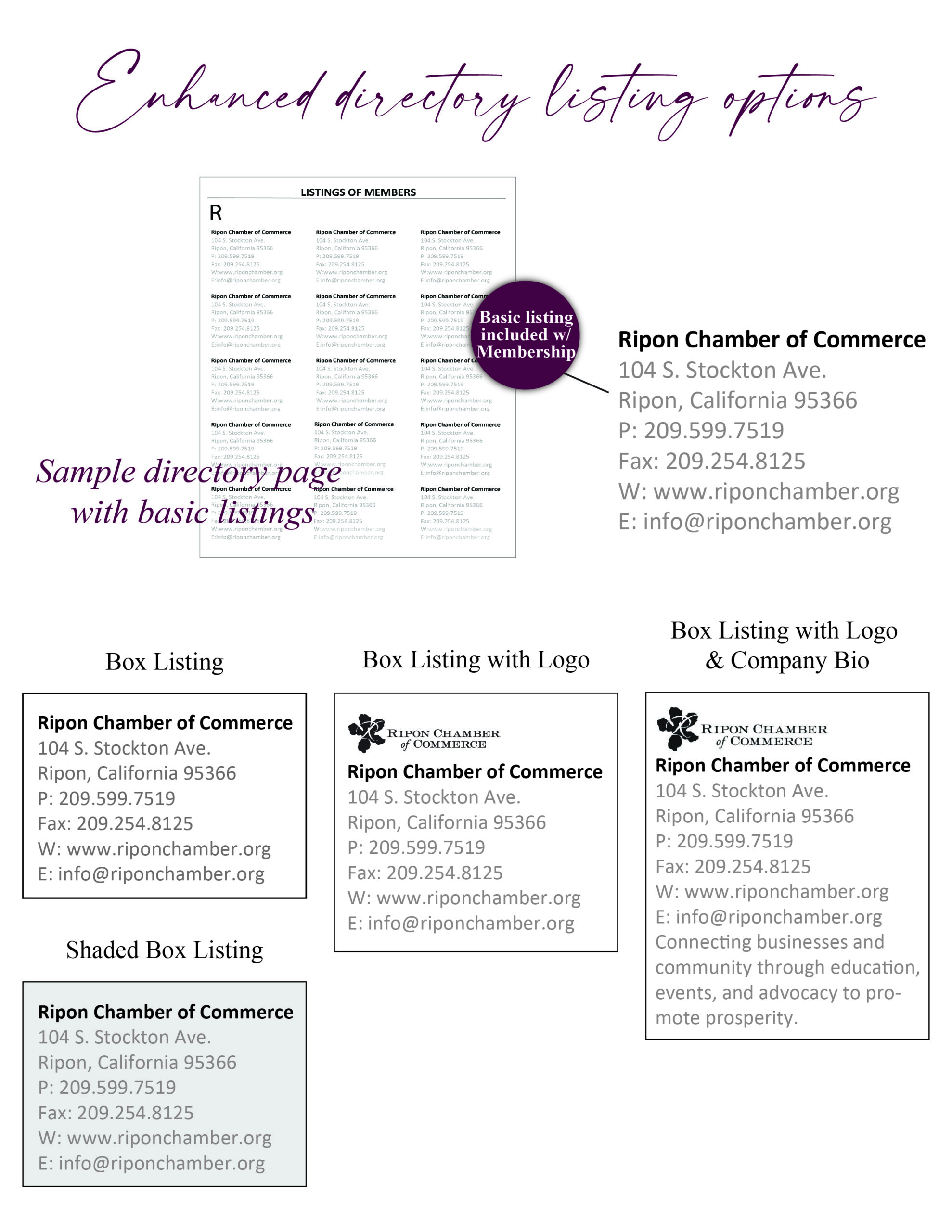 Directory Advertising | Ripon Chamber of Commerce